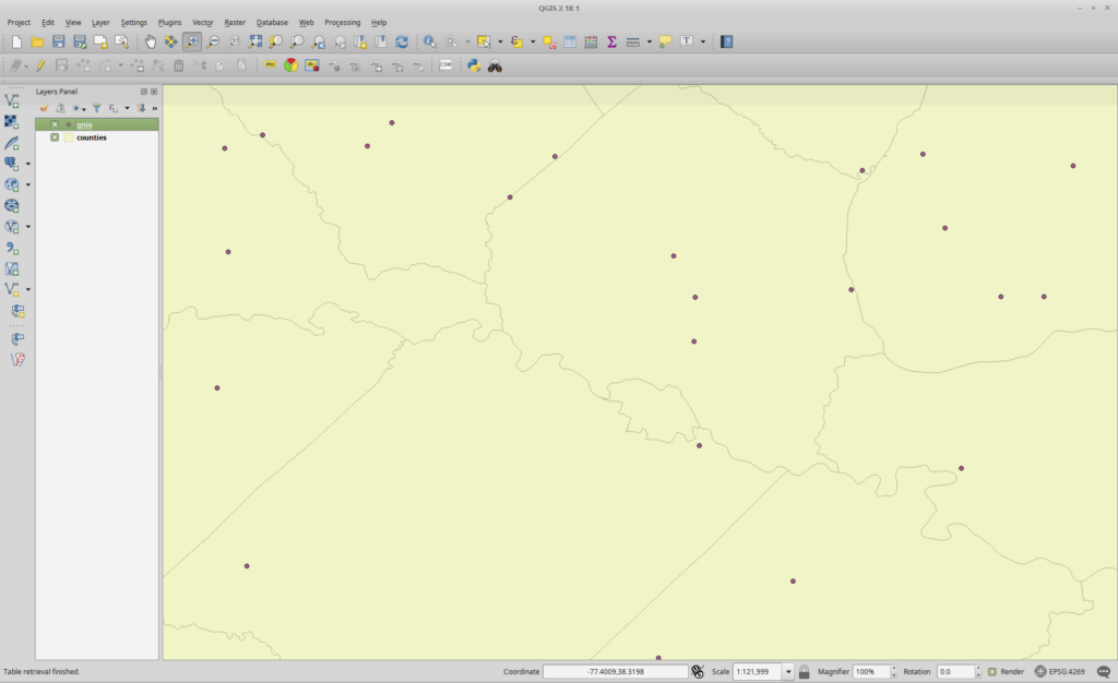 Filtering Data from a Geospatial Database using QGIS | Brian's Geek Blog